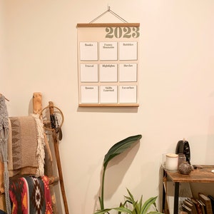 Habit Tracker | Wood Poster Hanger | Interactive Decor | Wall Hanging ...