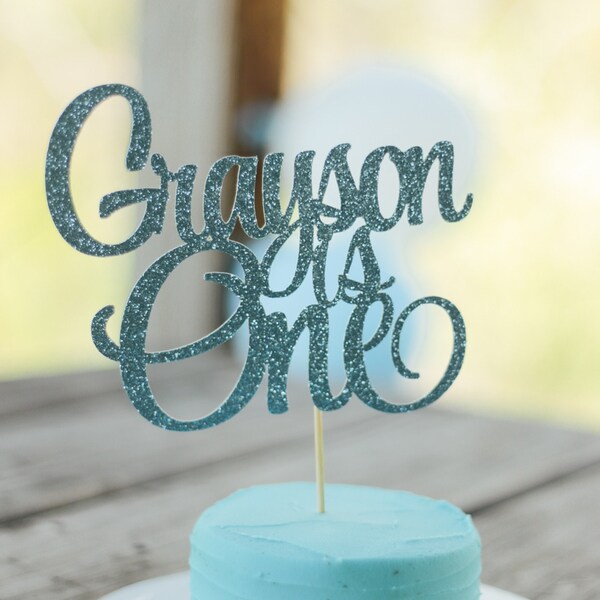 Personalized One Cake Topper, First Birthday Cake Topper, One Cake ...