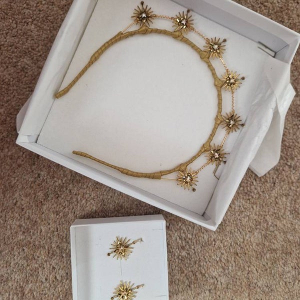 Spiked Headpiece, Gold Spike Crown, Punk Wedding, Spike Halo, Goth ...