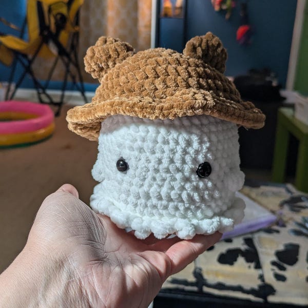 Low Sew Ghosts Wearing Hats 4 in 1 PDF PATTERN (ghost Crochet Pattern ...