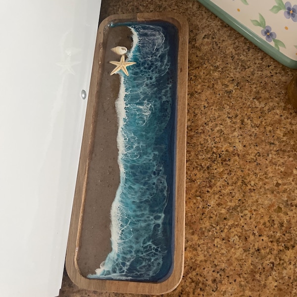 Snowy Pine Tree Wooden Serving Board, 14x8 Wood Pinetree, Winter Scene ...