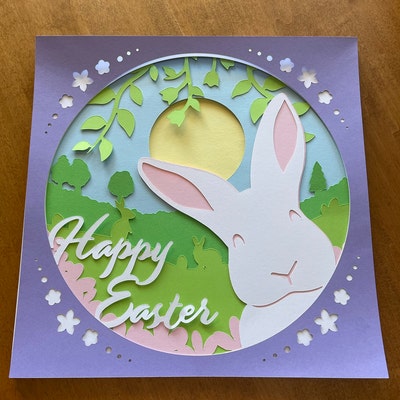 3D Layered Easter Light Box Svg, Bunny Shadow Box Svg Files for Cricut ...