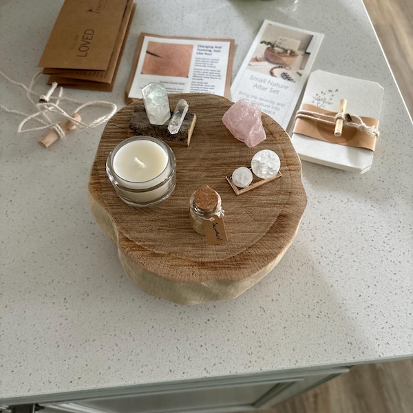 Small Nature Altar Table, Handmade Wooden Altar, Desk Shrine Table ...