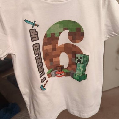 Minecraft Birthday Shirt 7 - Etsy