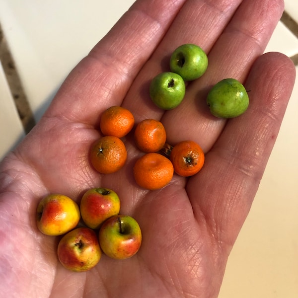 Miniature Tangerine , Dollhouse Food, Food for Dollhouse, Mini Food ...
