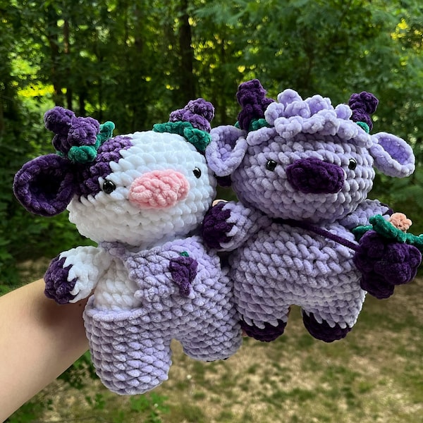 10-in-1 Fruit Cows Crochet Pattern Bundle (amigurumi Highland Cow ...