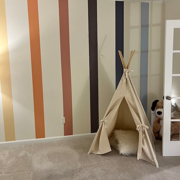 Giant Rainbow Stripes Wall Decals, Rainbow Wall Decal, Nursery Room ...