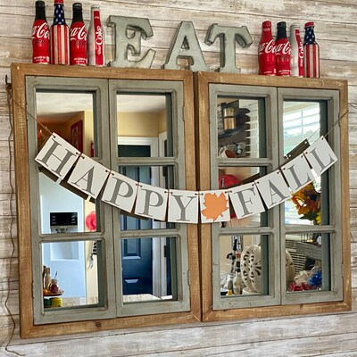 Happy Fall Banner Fall Decor Fall Banner Rustic Fall Sign - Etsy