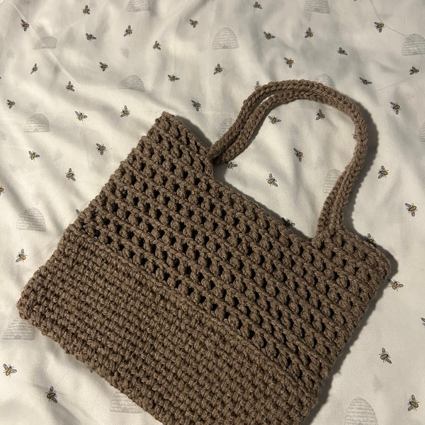 DIY Crochet Bag Pattern Biscuit Triangle Net Bag large Downloadable ...