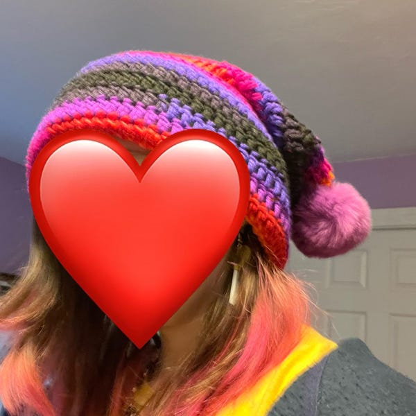 Foldable Brim Striped Droopy Eared Slouch Beanie CROCHET PATTERN ...