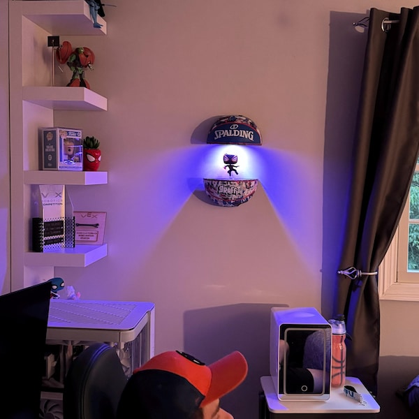 LED Basketball Shelf - Orange, Shoe Shelf, Basketball Gift, NBA, Shoe ...