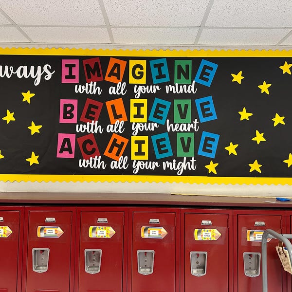 Imagine Believe Achieve Bulletin Board Kit: Classroom Decor - Etsy