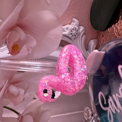 Flamingo Floatie Straw Topper Straw Topper Straw Buddy Summer Straw ...