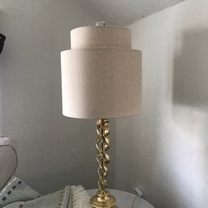 3-tier 18 Hardback Lamp Shade in Off-white Muslin Fabric - Etsy