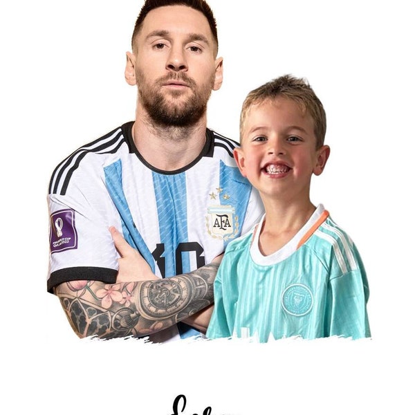 Personalized Lionel Messi Poster With My Photo to Print in A4 or A3 ...