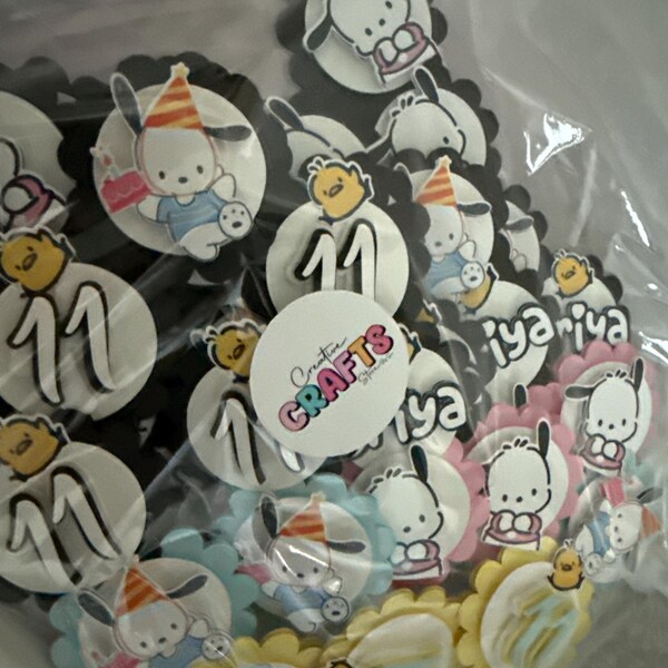 Cute Labu Monster Cake Topper - Custom Name & Age - 3D Party Decoration ...