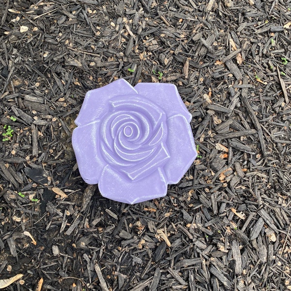 Large Rose Stepping Stone Concrete - Etsy