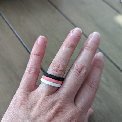 Women's Silicone Wedding Band Pack, Set of 3 Silicone Rings - Etsy