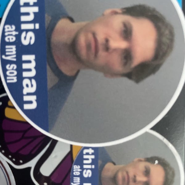 Jerma985 "this Man Ate My Son" Sticker - Etsy