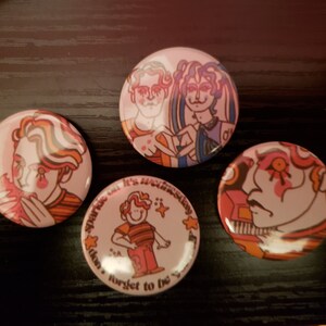 4 Pack Retro Style Clown Button Pins 37 Mm - Etsy