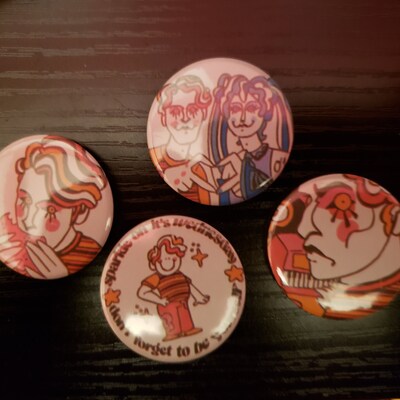4 Pack Retro Style Clown Button Pins 37 Mm - Etsy