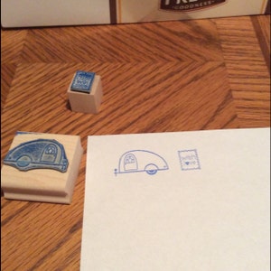 Teardrop Trailer Rubber Stamp - Etsy