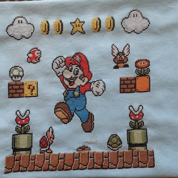 Super Mario -retro Video Game Super Mario - Cross Stitch Pattern PDF ...
