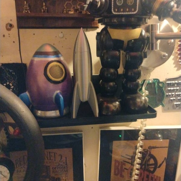 Rocket Ship Container, Retro Rocket Ship With Lid and Storage, Rocket ...