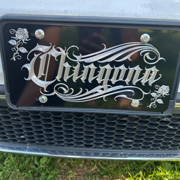 Bird Middle Finger License Plate Car Tag Engraved Diamond Etched on ...