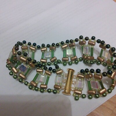 PATTERN Tila Triangle Peyote Word Chart With Spacing for Tila Beads - Etsy