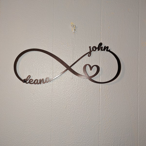 Personalized Metal Infinity Sign, Anniversary Gift, Newly Engaged Gift ...