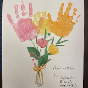 Grandpa Handprint Footprint Art Craft, Fathers Day Gift, Grandfather ...