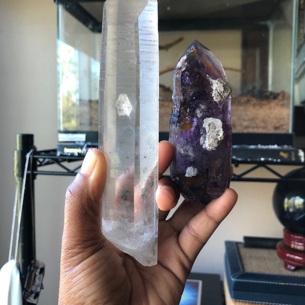 XL Amethyst Scepter Geode Druzy Matrix - Etsy