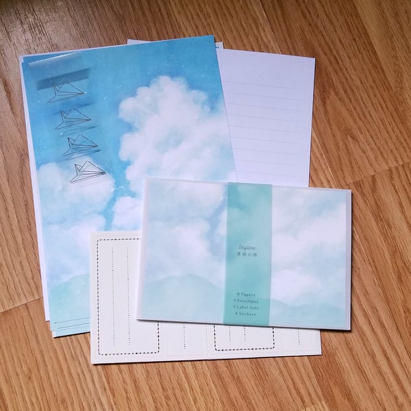 Letter Writing Set -sky Time "daytime"- / Ryu-ryu Products/ Japanese ...