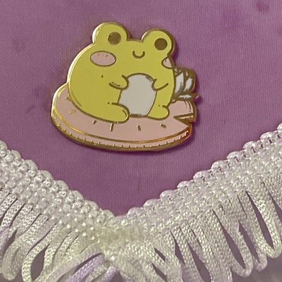 Froggy Frand Hard Enamel Pin Frog Enamel Pin - Etsy