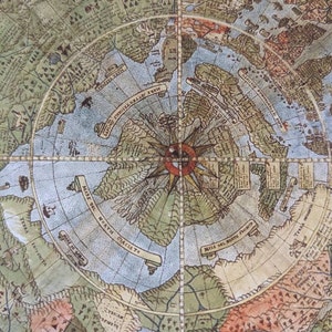 Flat Earth Map of the World 1587 Urbano Monte Poster Art Globe - Etsy