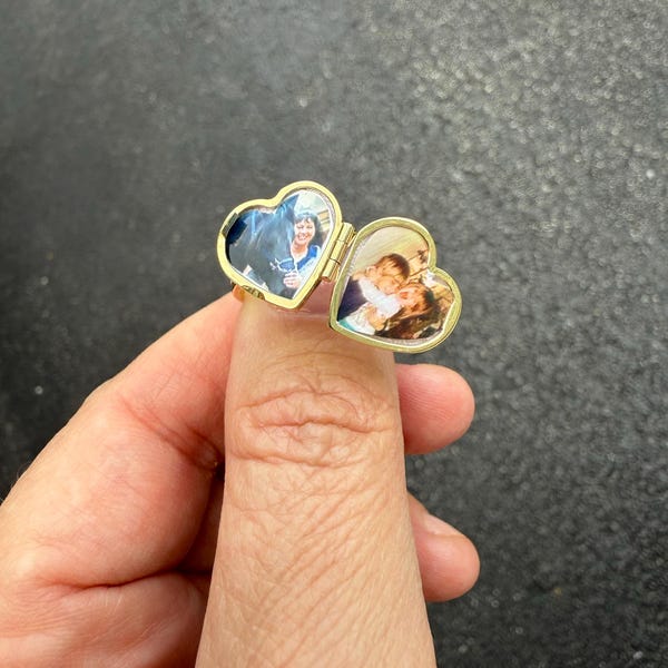 Locket Size Photos Locket Photo Prints Custom Heart Shaped Locket Photo ...