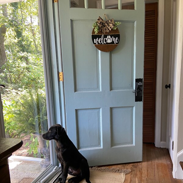 Dog Lover Welcome Sign | Wigglebutts Door Hanger | Funny Dog Welcome ...