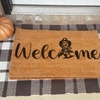 Custom Dog Ears Outline Welcome Door Mat, Cute Dog Door Mat ...