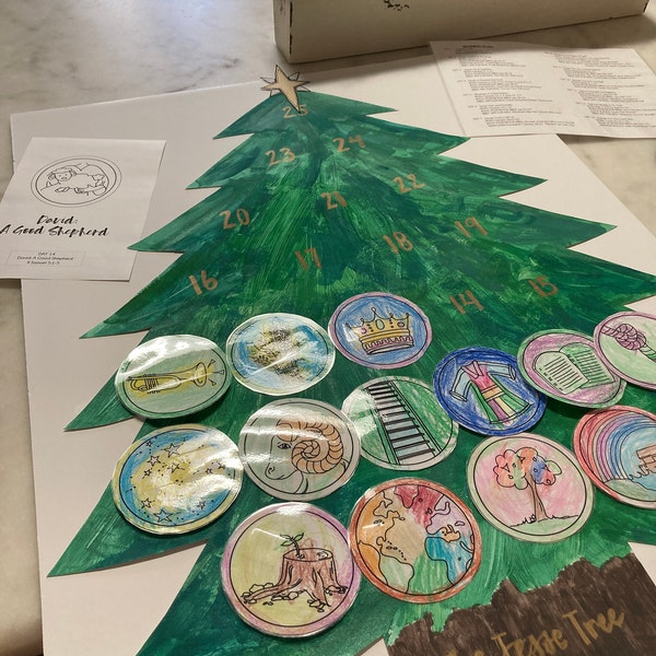 DIY JESSE TREE - Printable Pdf Jesse Tree Coloring Book - Christmas ...