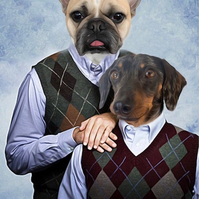 Dog With a Pearl Earring Custom Pet Portrait Custom Dog - Etsy