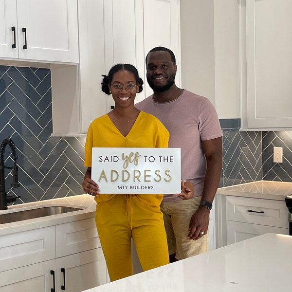 Personalized Said Yes to the Address Sign, Realtor Sign, Real Estate ...