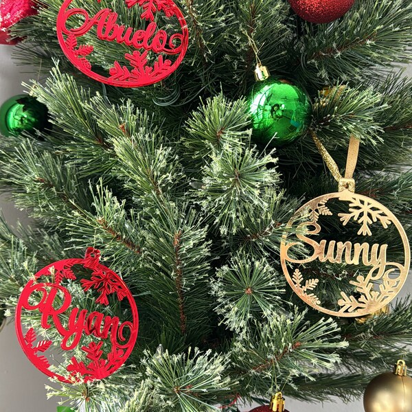 CHRISTMAS Wood Decor Christmas Baubles Personalized Christmas Ornament ...