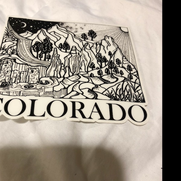 Colorado State 4" Weatherproof and Durable, Outdoor Sticker, Travel ...