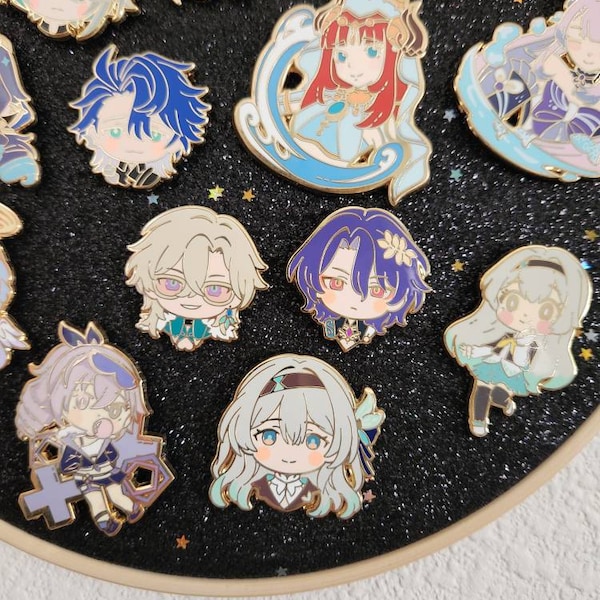 HSR Aventurine and Dr. Ratio Honkai Star Rail Hard Enamel Pin ...