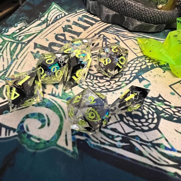 Raw Dice Set DND Sharp Edge TTRPG - Etsy