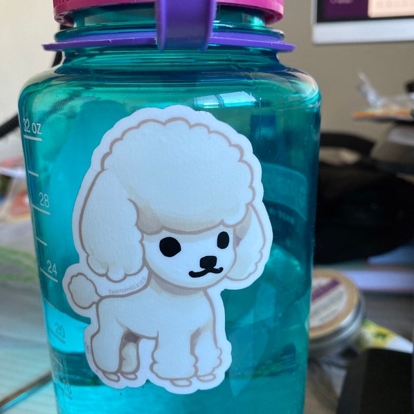 Vinyl Sticker White Standard Poodle - Etsy