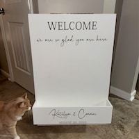 Custom Flower Box Welcome Sign for Events, Wedding Welcome Sign With ...