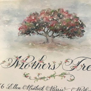 Beautiful Family Trees in Calligraphy With Custom Watercolors, Wedding ...