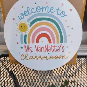 Rainbow Teacher Sign Kindergarten Teacher Sign for Classroom - Etsy
